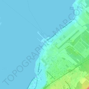 Topografische Karte Rimouski-Est, Höhe, Relief