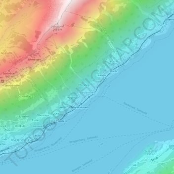 Topografische Karte Brunni, Höhe, Relief