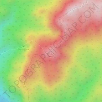Topografische Karte Gunung Berembun, Höhe, Relief