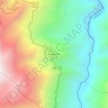 Topografische Karte Vilcabamba, Höhe, Relief