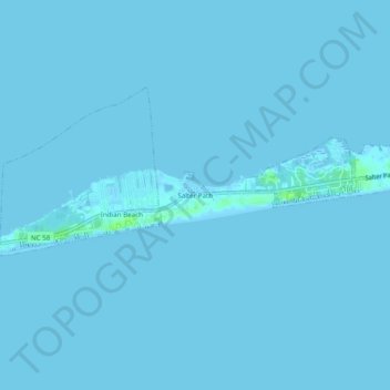 Topografische Karte Salter Path, Höhe, Relief