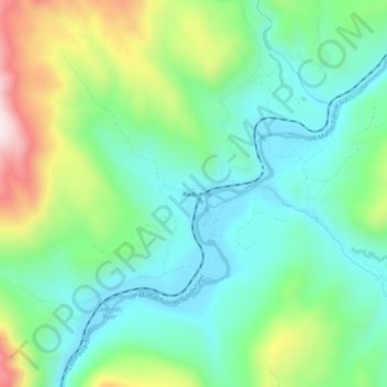 Topografische Karte Radium, Höhe, Relief