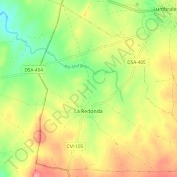 Topografische Karte La Redonda, Höhe, Relief