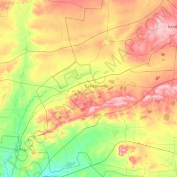 Topografische Karte Merafong City Local Municipality, Höhe, Relief