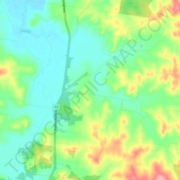 Topografische Karte Glan Devon, Höhe, Relief