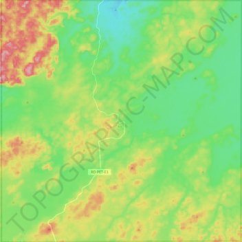 Topografische Karte Tikal National Park, Höhe, Relief