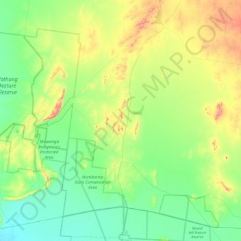 Topografische Karte Mount Hope, Höhe, Relief