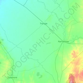 Topografische Karte Narromine Shire Council, Höhe, Relief