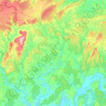 Topografische Karte 70120, Höhe, Relief