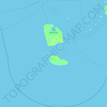 Topografische Karte Simunul, Höhe, Relief