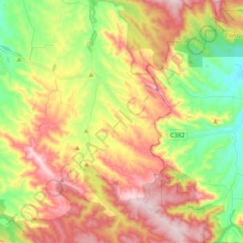 Topografische Karte Reedy Creek, Höhe, Relief