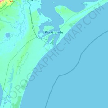 Topografische Karte Rio Grande, Höhe, Relief
