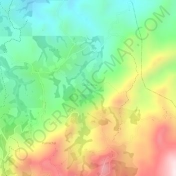 Topografische Karte Santa Rosa, Höhe, Relief